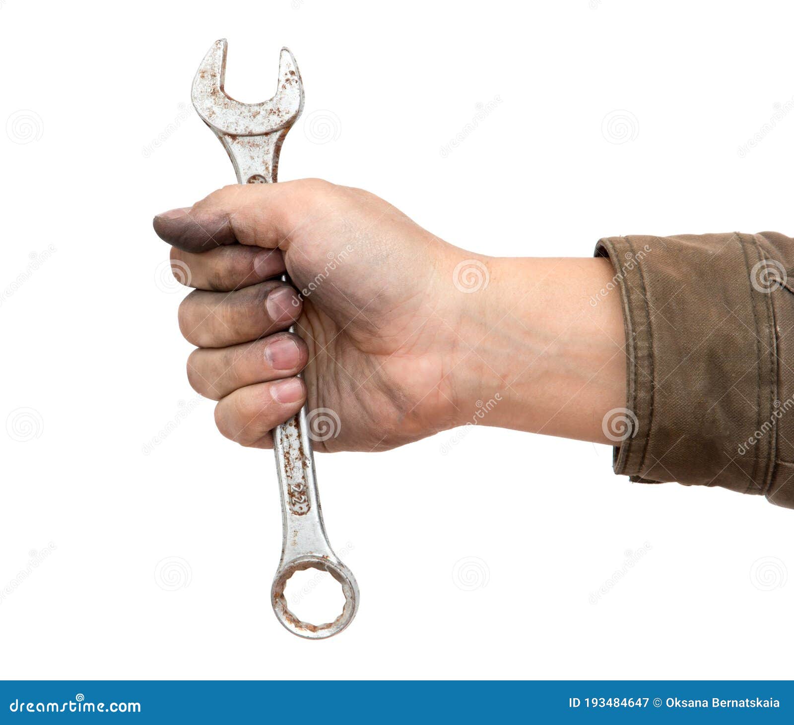 Key to the work in hand stock image. Image of hand, twist - 193484647
