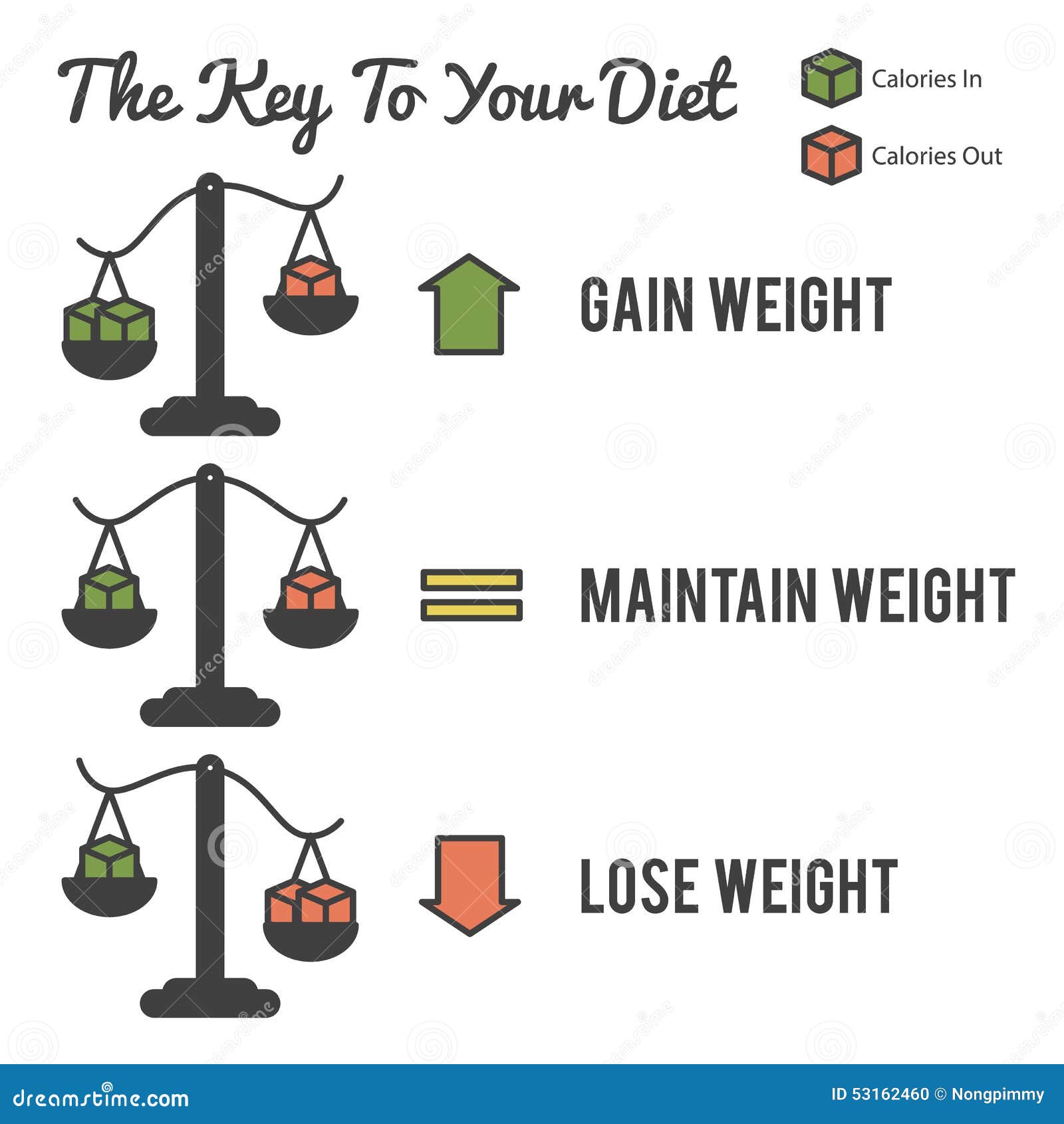 The Key to Your Diet stock vector. Illustration of chart - 53162460