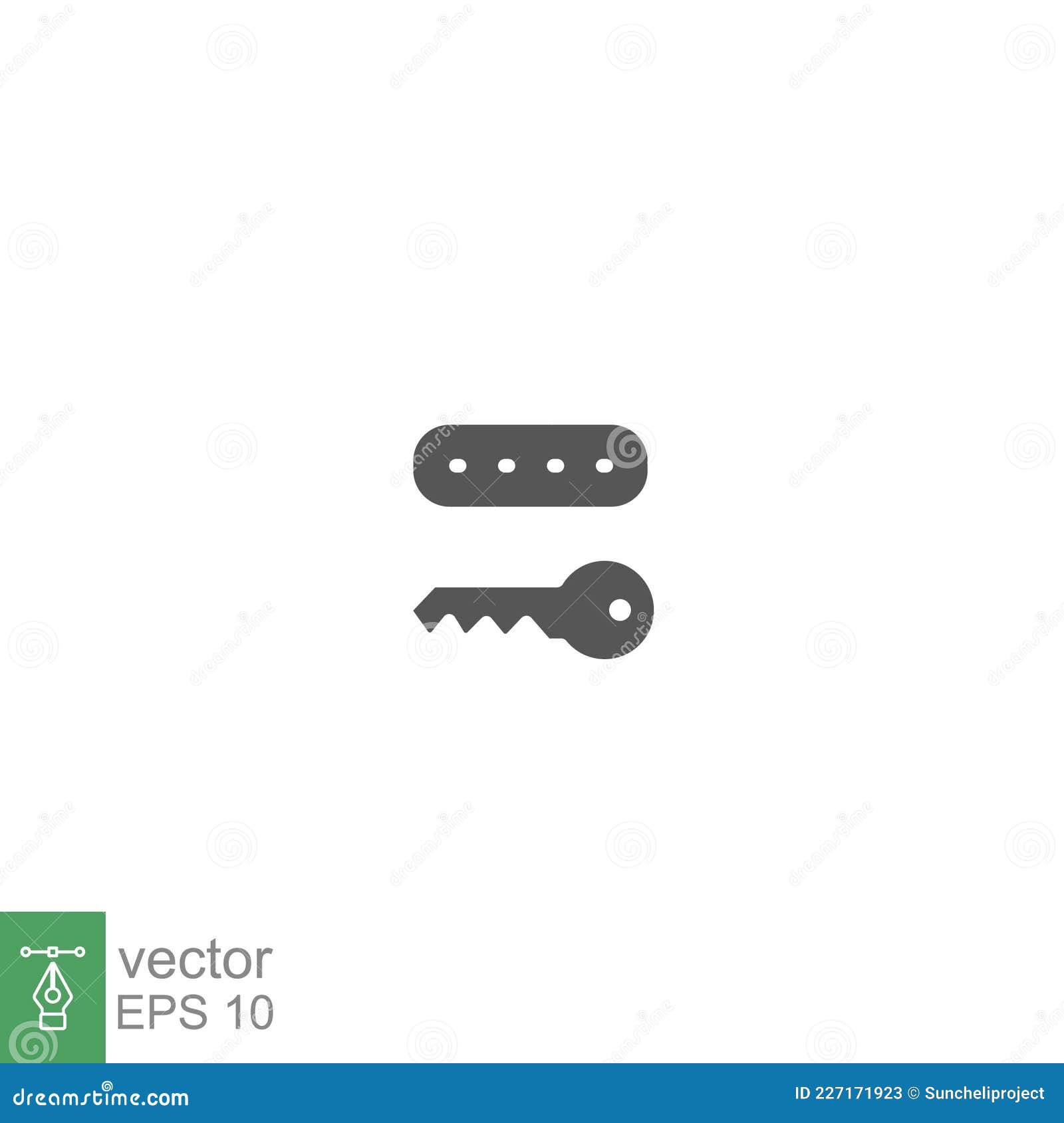 Key Token Solid Icon. Authentication Software Device, Cryptosystem ...