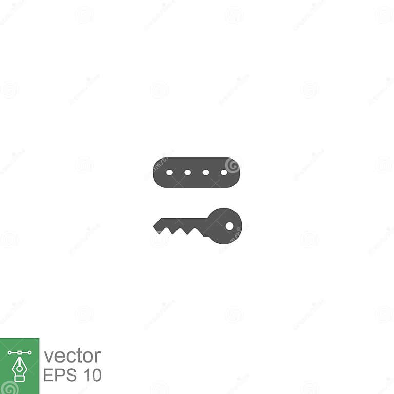 Key Token Solid Icon. Authentication Software Device, Cryptosystem ...