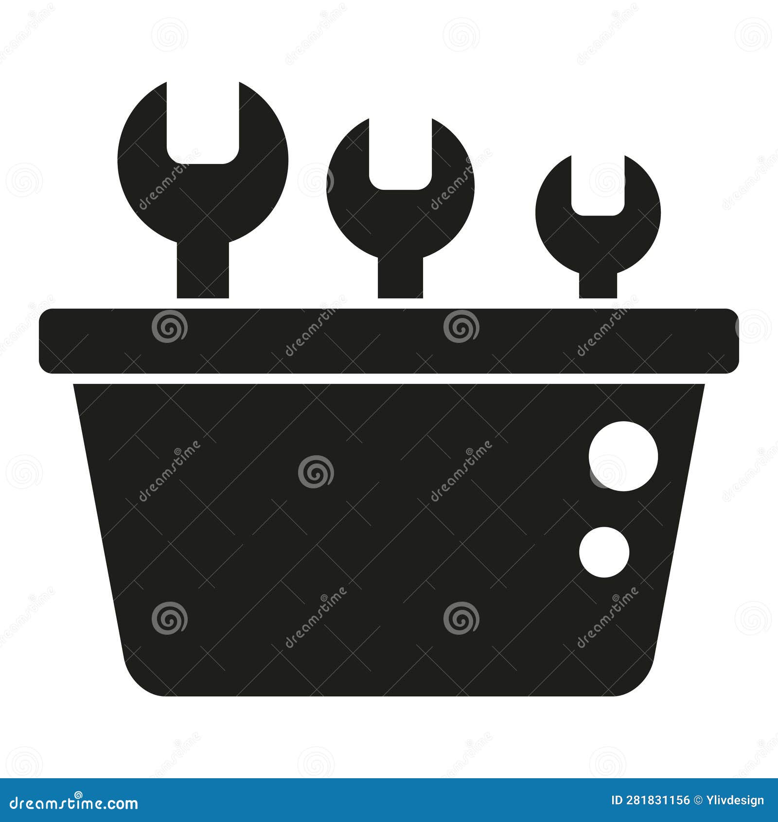 Key Tool Box Icon Simple Vector. Repair Service Stock Illustration ...
