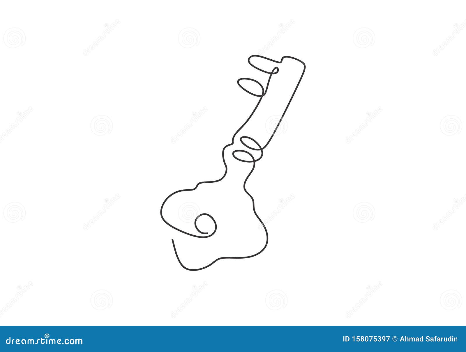Key Tool Continuous Line Drawing Minimalist Vector Illustration Object ...