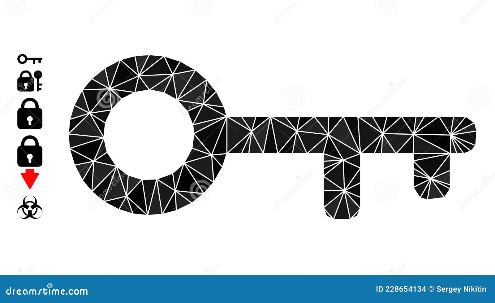 Key Triangle Icon and Other Icons Stock Vector - Illustration of login ...