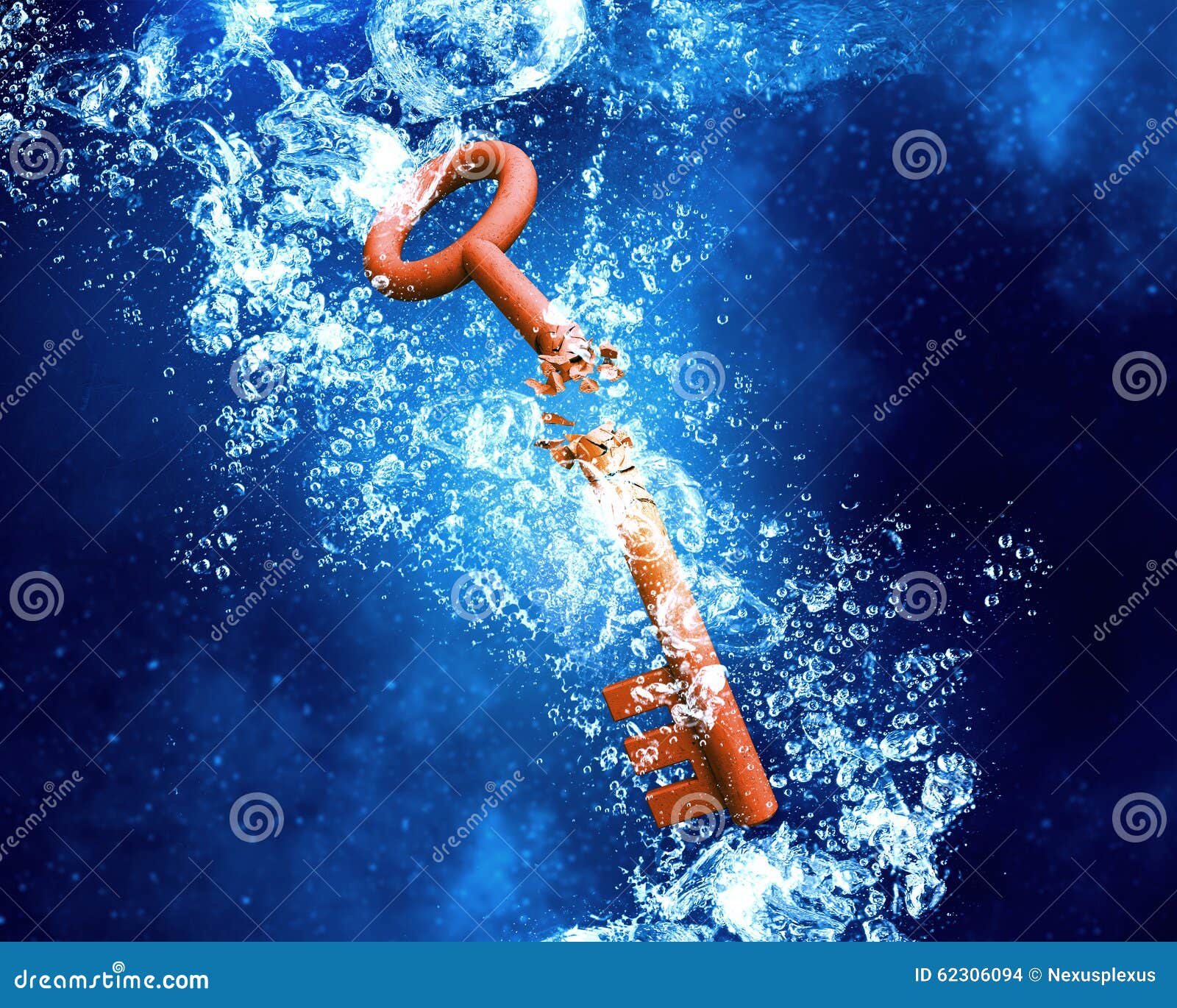 Key under water stock photo. Image of wallpaper, abstract - 62306094