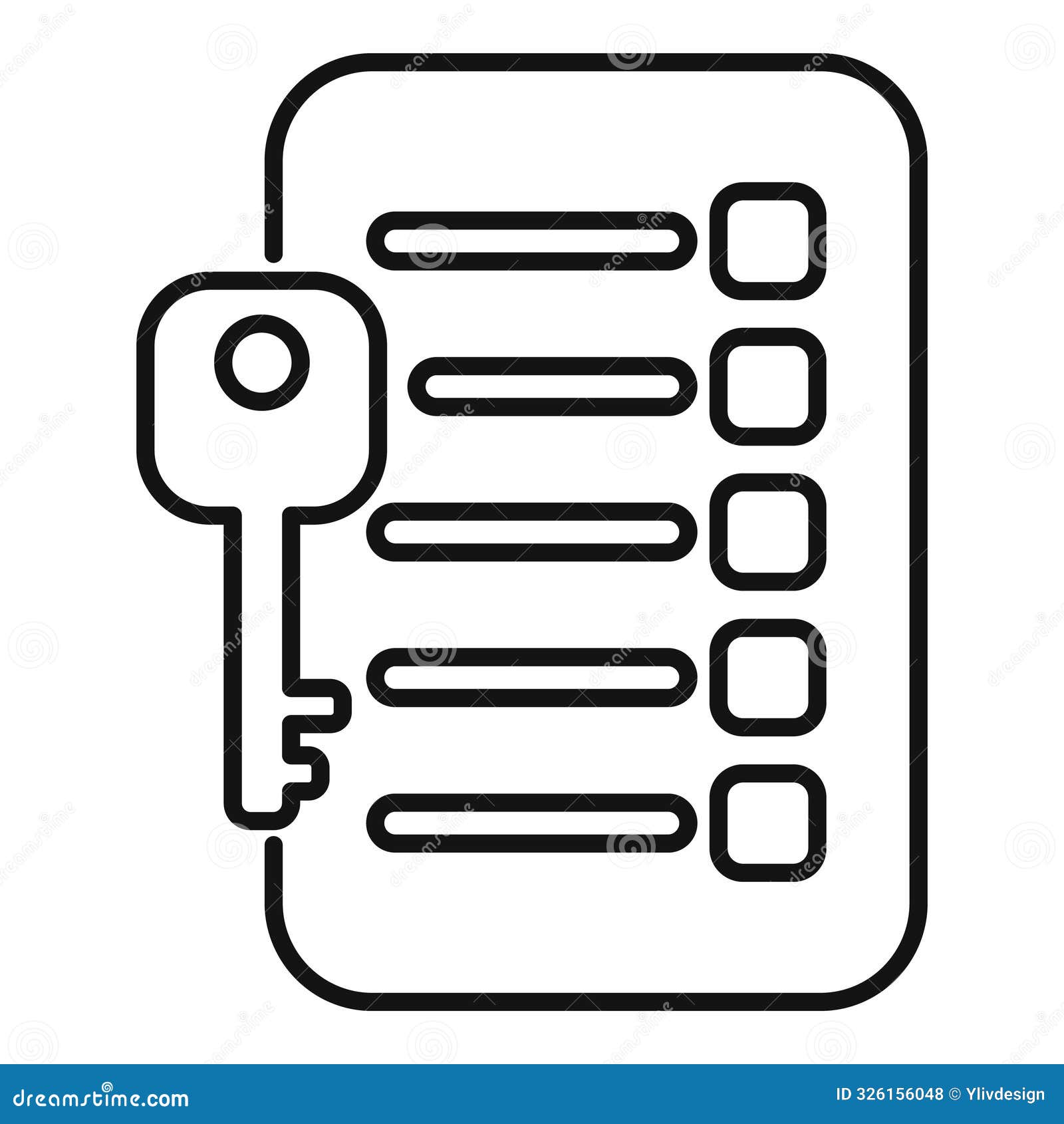 Key Unlocking Checklist Representing Problem Solving and Solutions ...