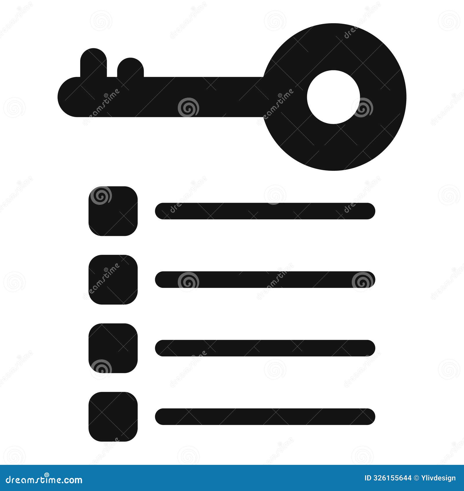 Key Unlocking Multiple Checkboxes On A Checklist Vector Illustration ... Key Unlocking Multiple Checkboxes On A Checklist Vector Illustration ...