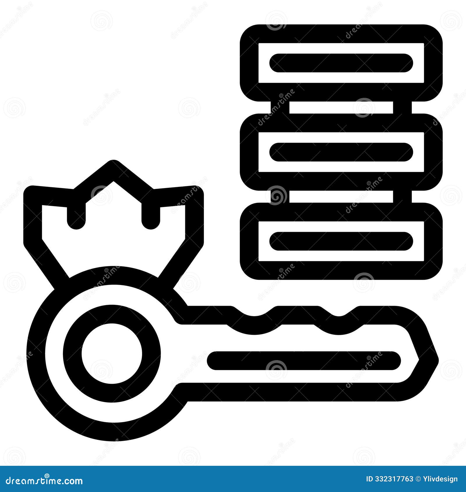 Key Unlocking Server Rack, Cybersecurity and Data Protection Concept ...