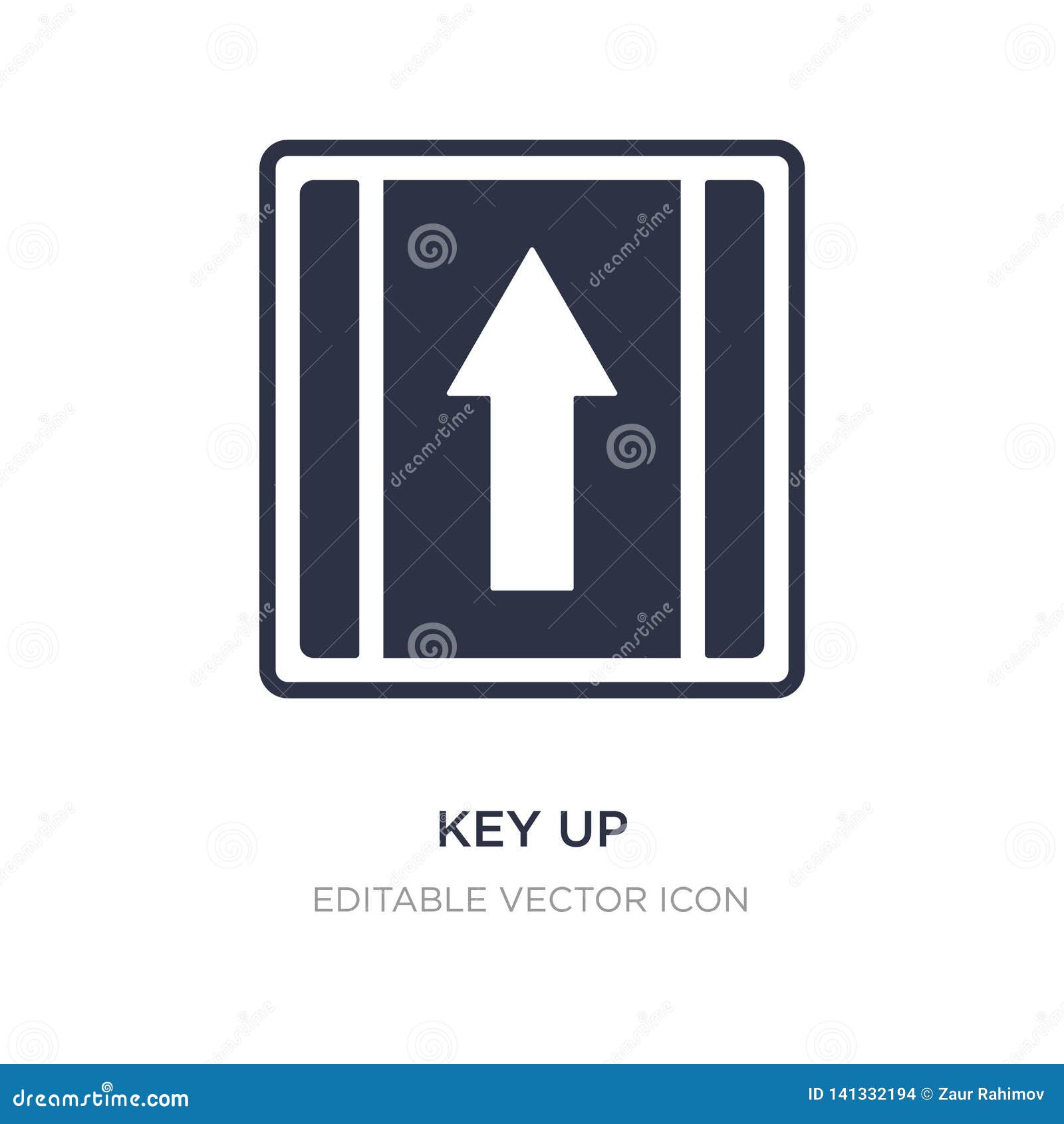 Key Up Icon on White Background. Simple Element Illustration from UI ...