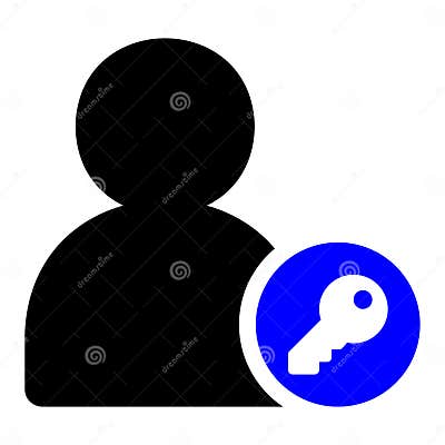 Key User Icon stock vector. Illustration of contact - 198910971