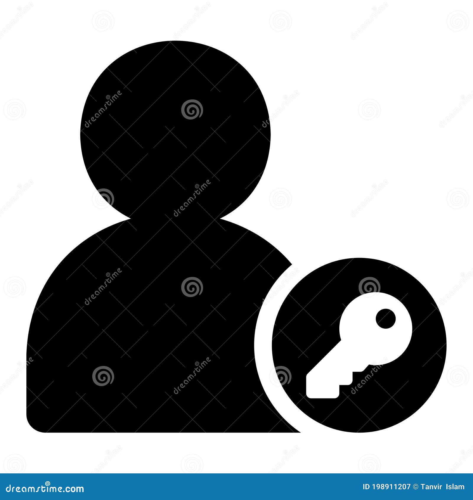 Key User Icon stock vector. Illustration of pictogram - 198911207