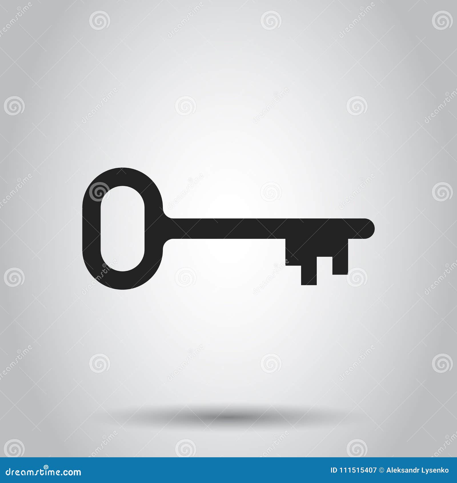 Key Vector Icon. Key Flat Illustration Stock Vector - Illustration of ...