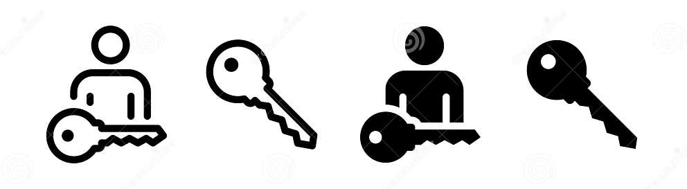 Key Vector Icons. User Key. Security Password Icons Stock Illustration ...