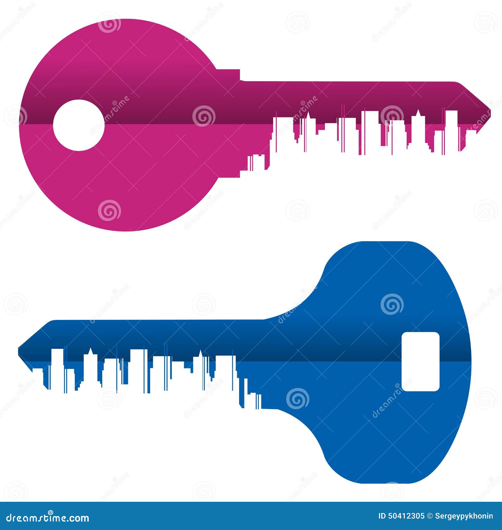 Key Vector Logo Design Template. City or Stock Vector - Illustration of ...