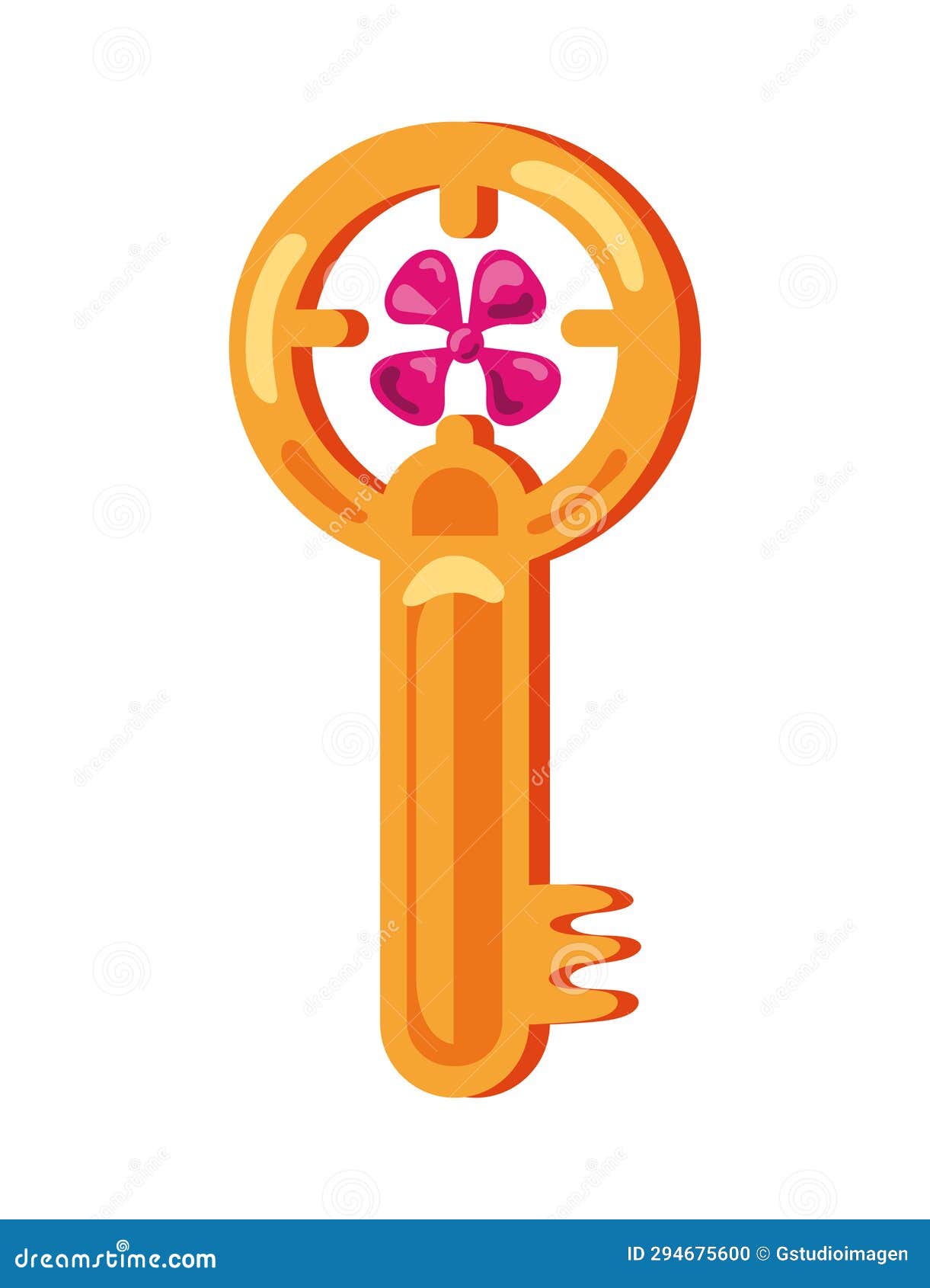 Key video game with decor stock illustration. Illustration of character ...