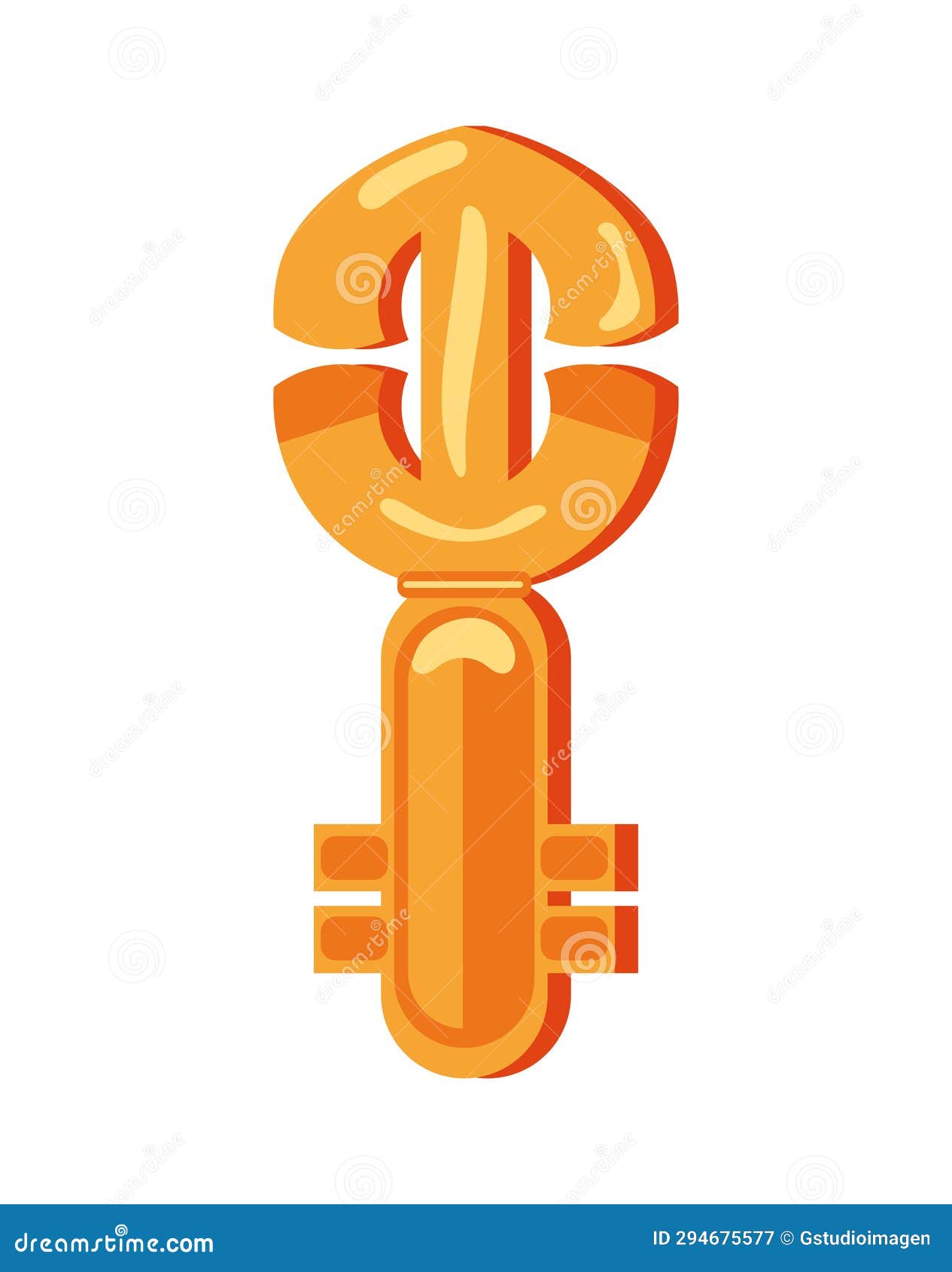 Key video game golden stock vector. Illustration of level - 294675577