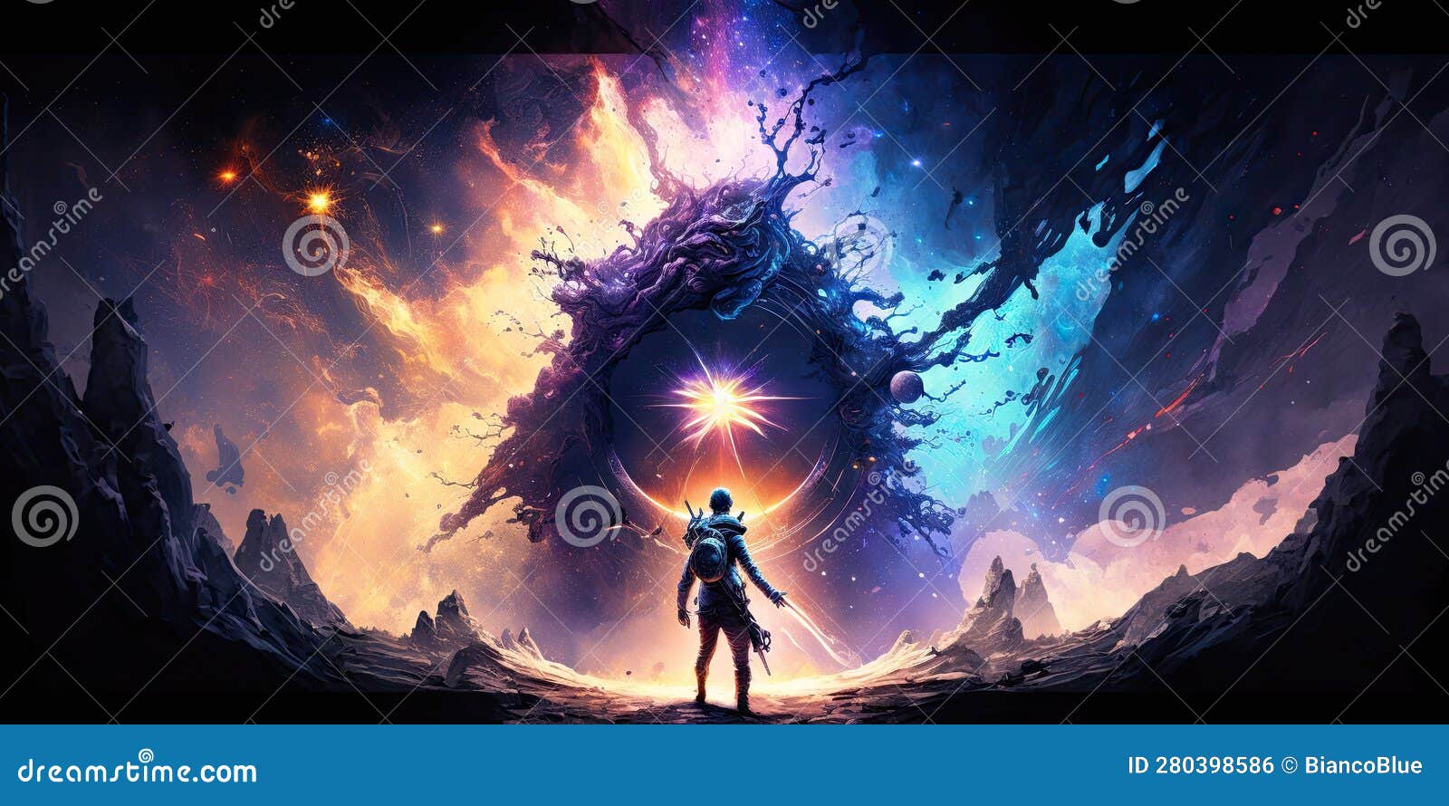 Key Visual Cinematic Pose Sensory Overload Surfing Stock Illustration ...