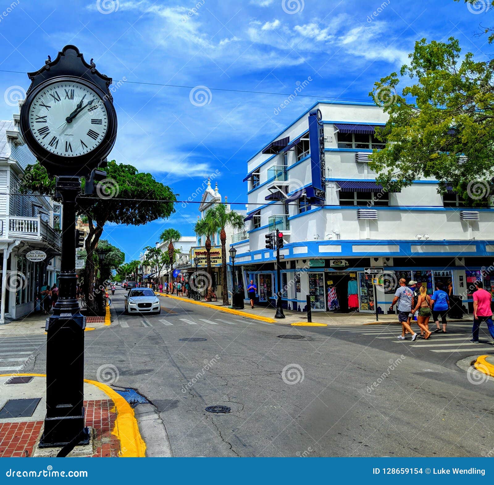 Key West Intersection of Duval and Southard Editorial Stock Image ...
