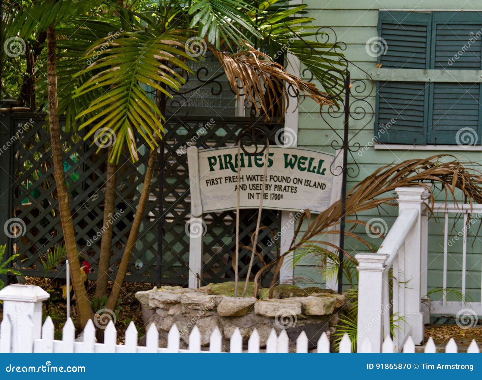 Key West Pirate Well stock photo. Image of west, florida - 91865870