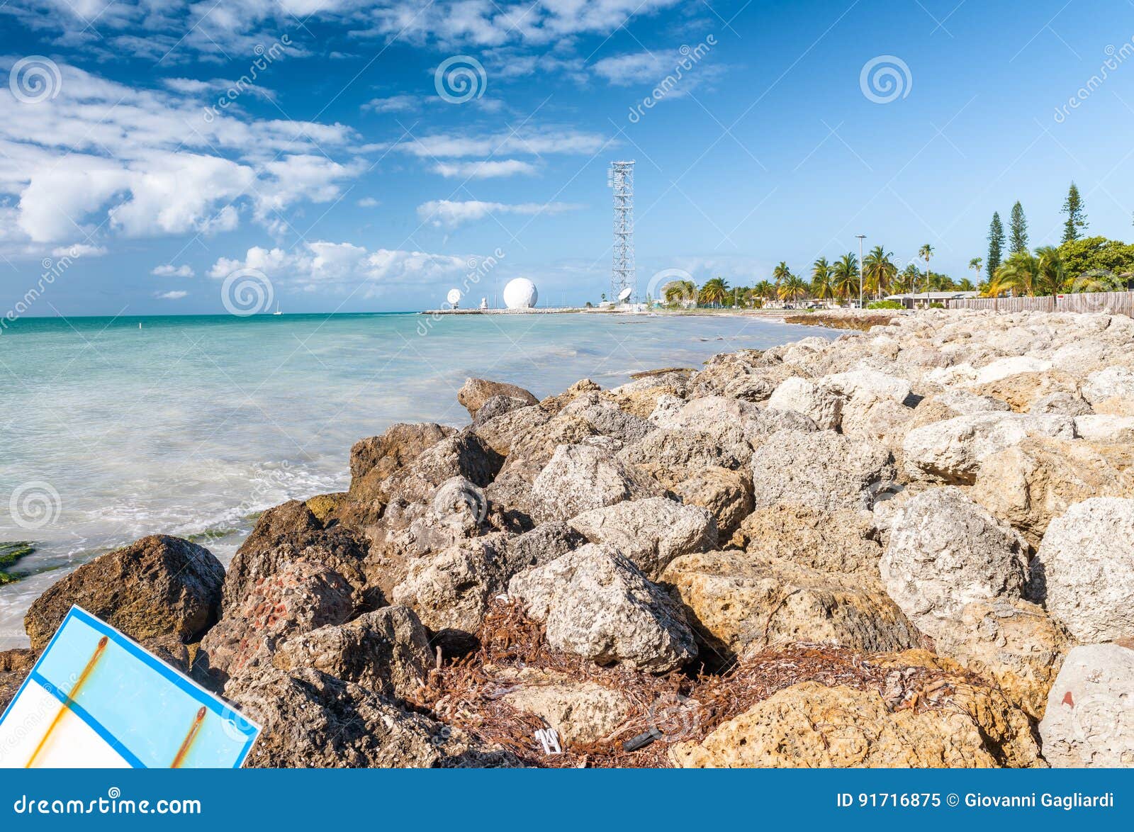 Key West Rocks and Ocean, Florida Stock Image - Image of sand, state ...