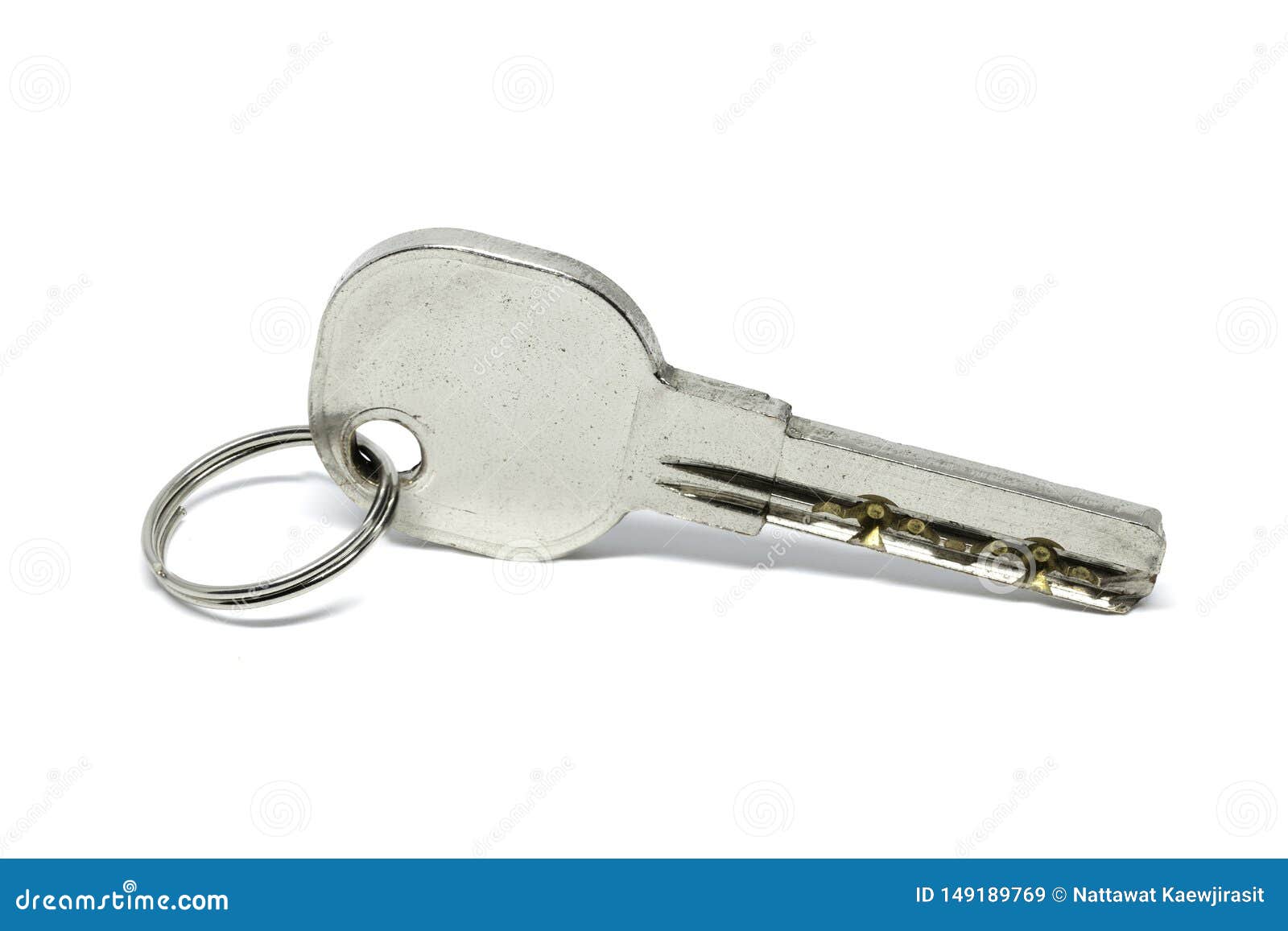 Key on White Background with Clipping Path Stock Image - Image of ...