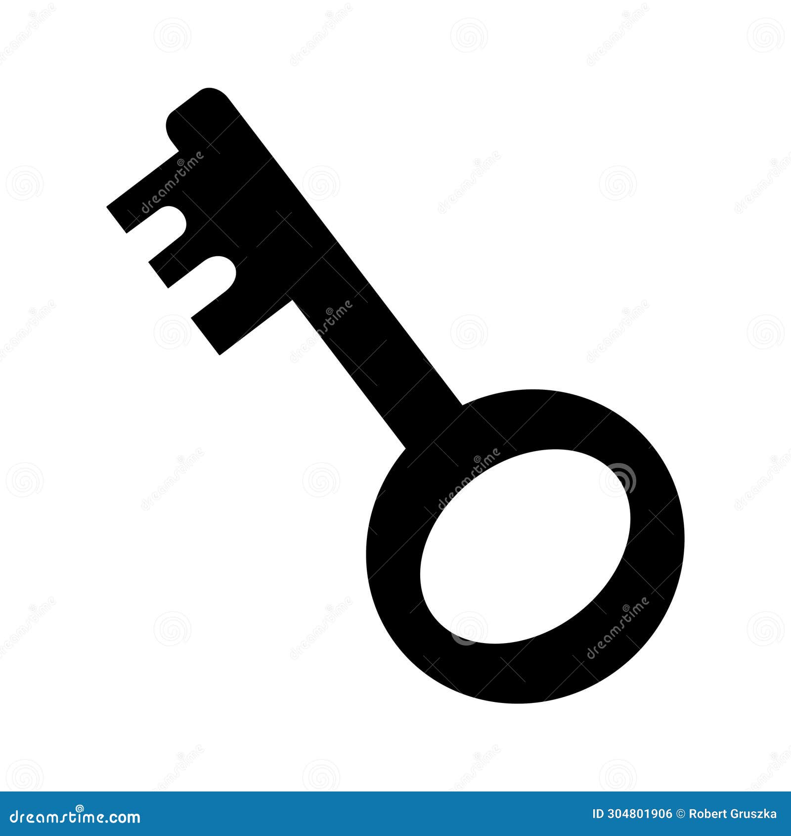 Key on white background stock illustration. Illustration of door ...