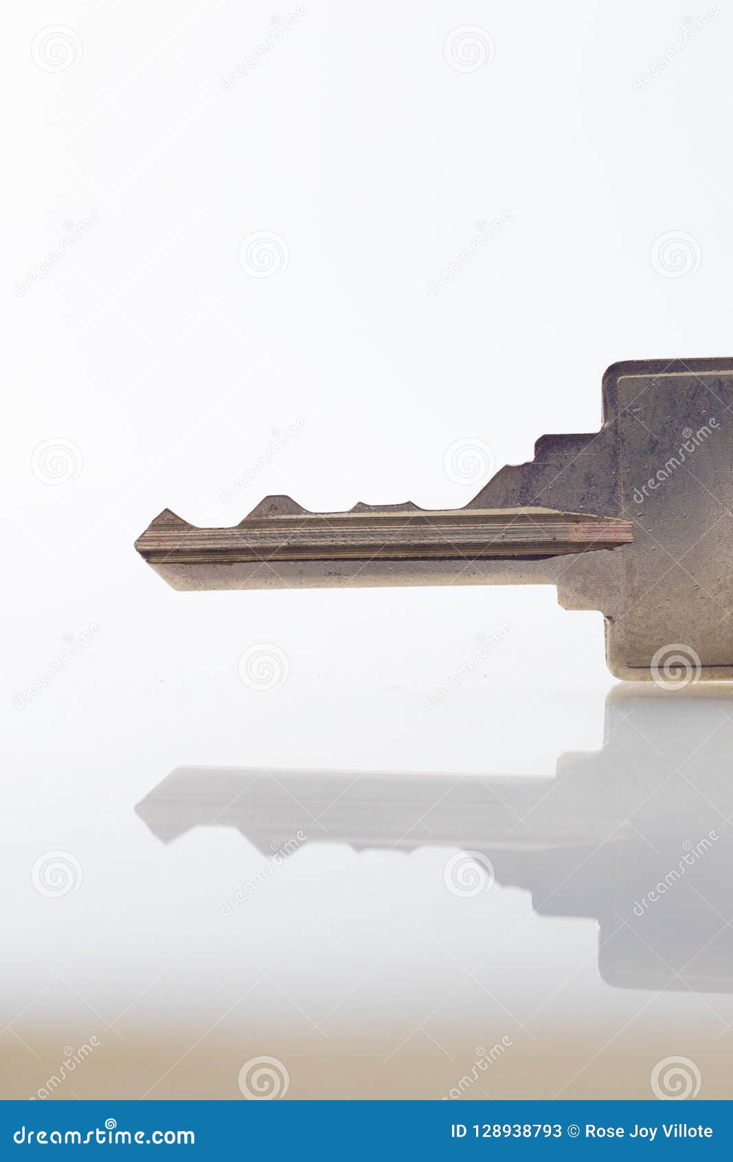 Key on a White Background with Reflection Stock Image - Image of loan ...