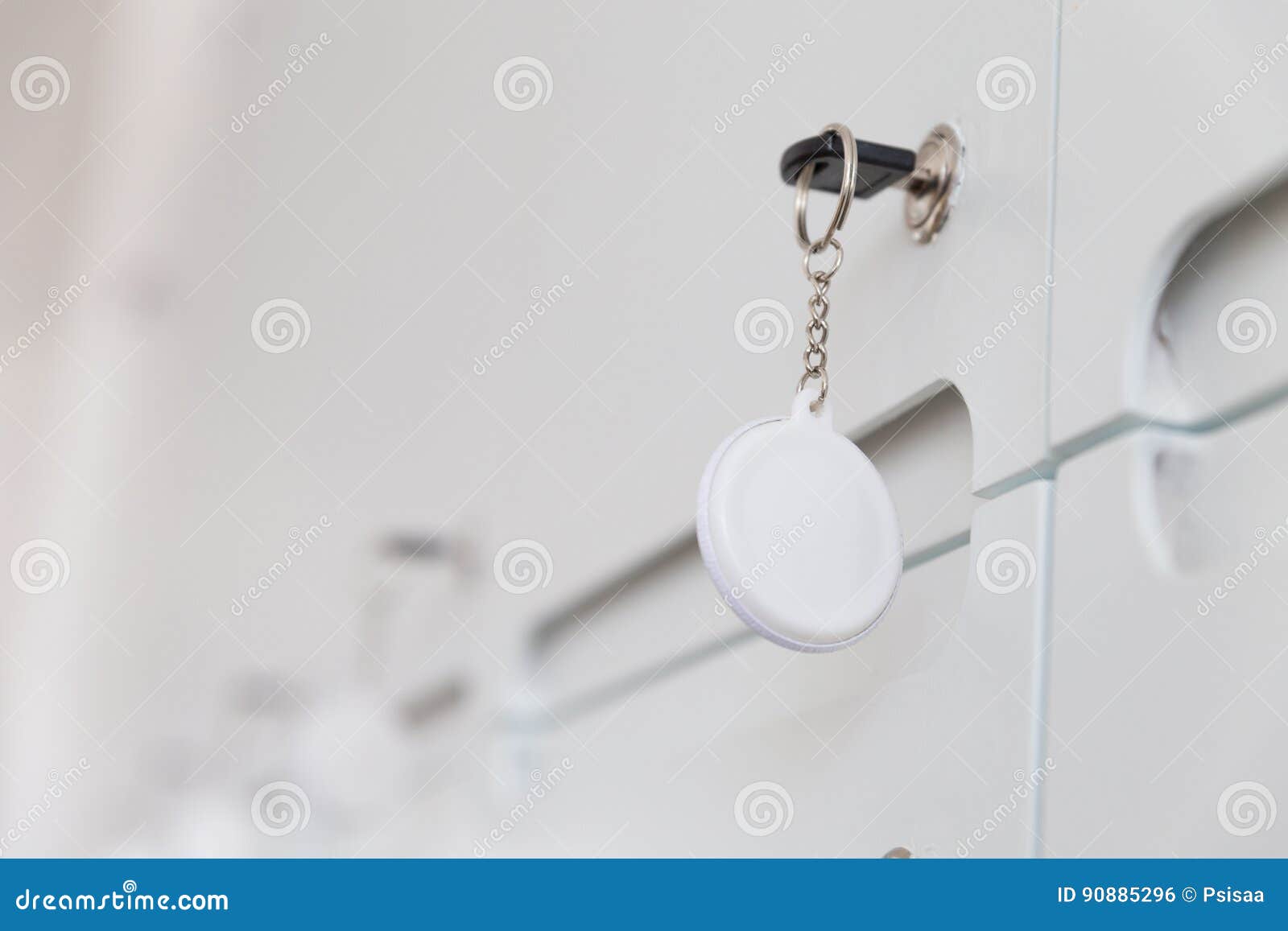 Key and White Locker in School or Office. Stock Photo - Image of locker ...