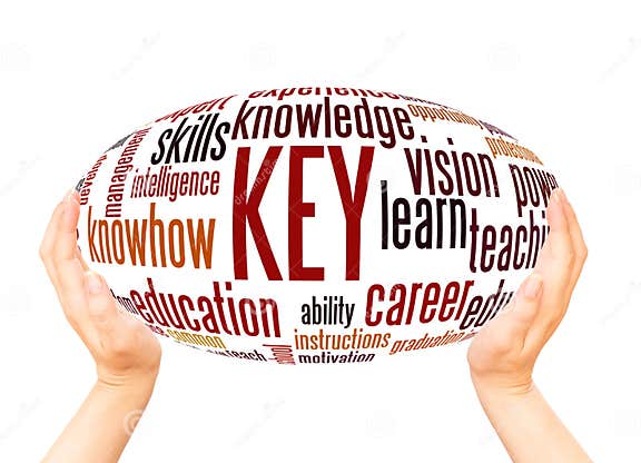 KEY Word Cloud Hand Sphere Concept Stock Illustration - Illustration of ...