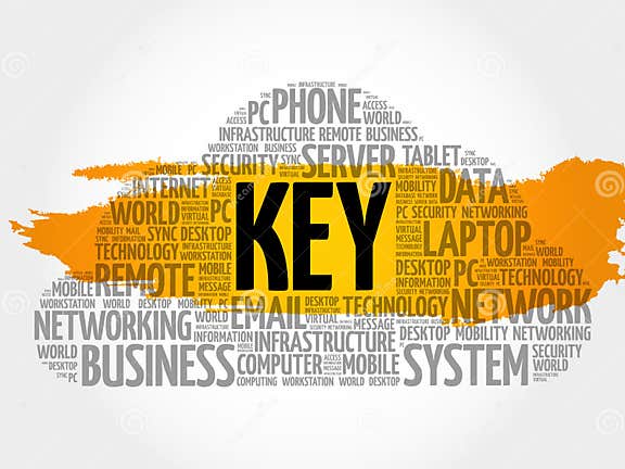 KEY word cloud stock illustration. Illustration of control - 199946125