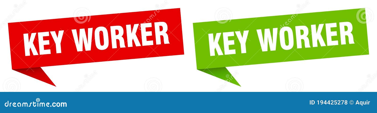 Key Worker Banner. Key Worker Speech Bubble Label Set Stock Vector ...