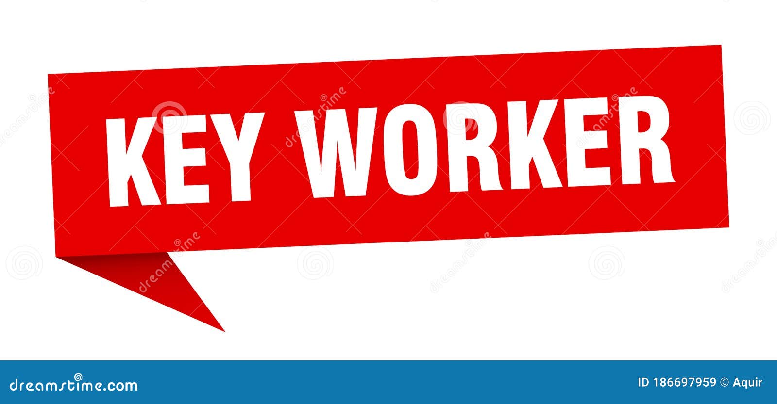 Key Worker Banner. Key Worker Speech Bubble Stock Vector - Illustration ...