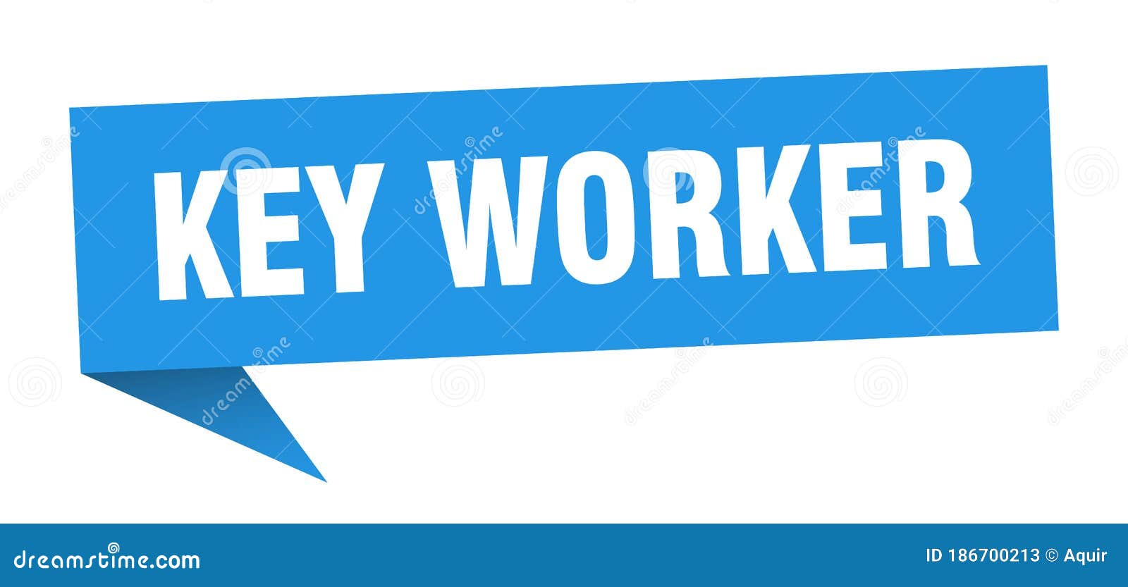 Key Worker Banner. Key Worker Speech Bubble Stock Vector - Illustration ...