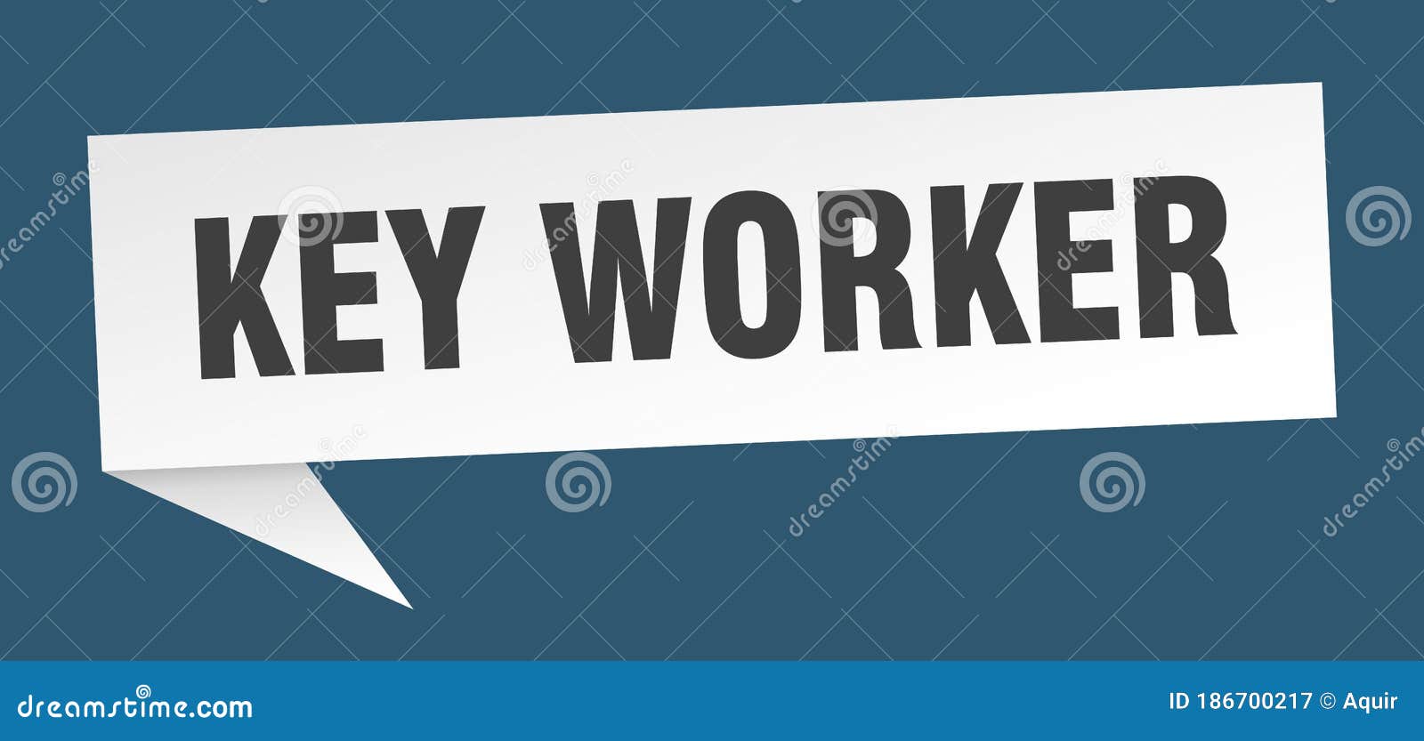 Key Worker Banner. Key Worker Speech Bubble Stock Vector - Illustration ...