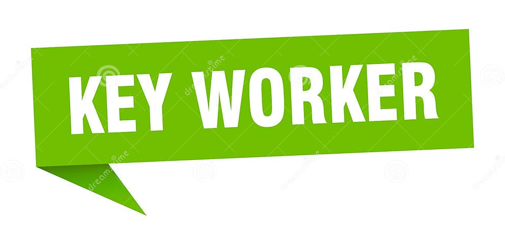 Key Worker Banner. Key Worker Speech Bubble Stock Vector - Illustration ...