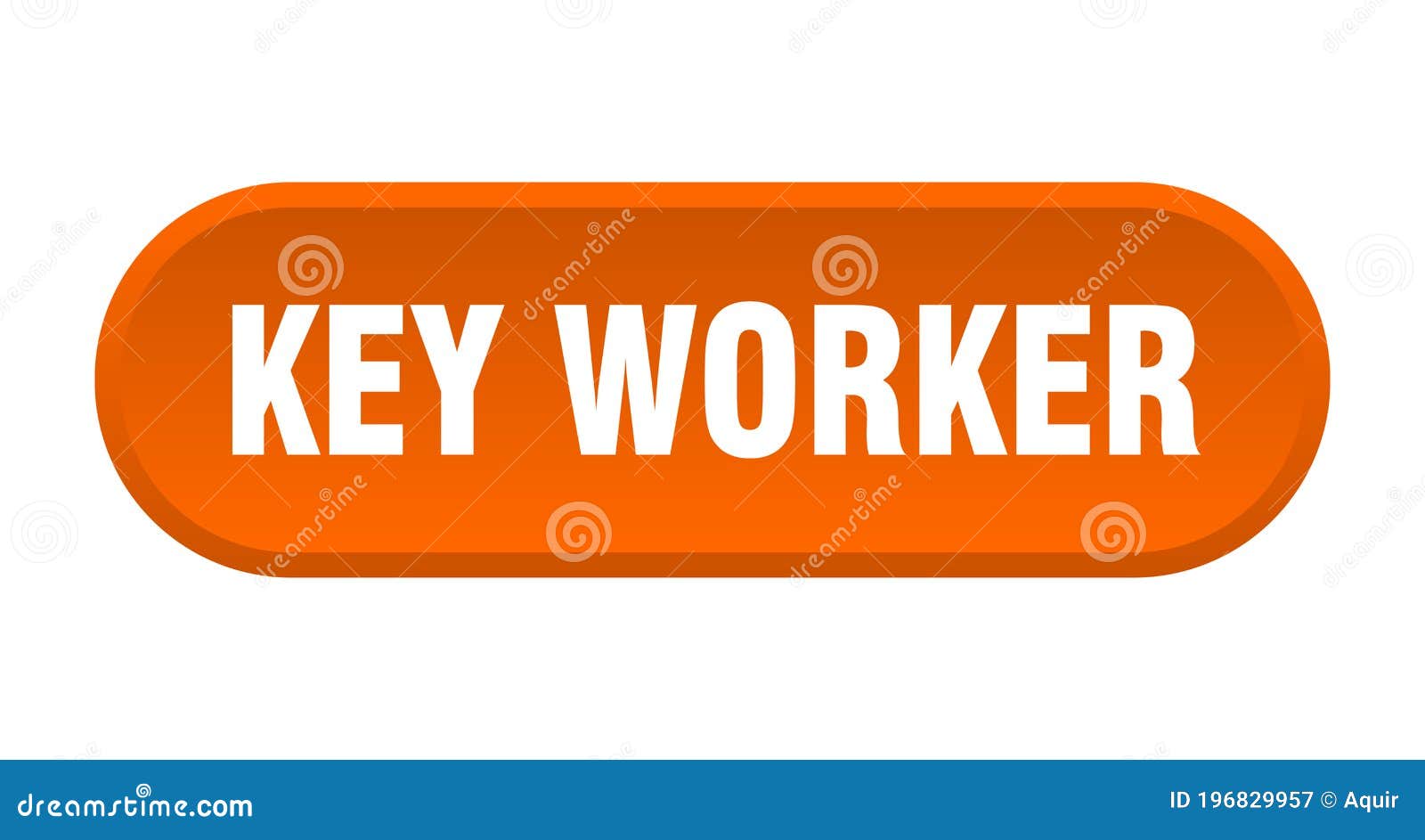 Key Worker Button. Rounded Sign on White Background Stock Vector ...