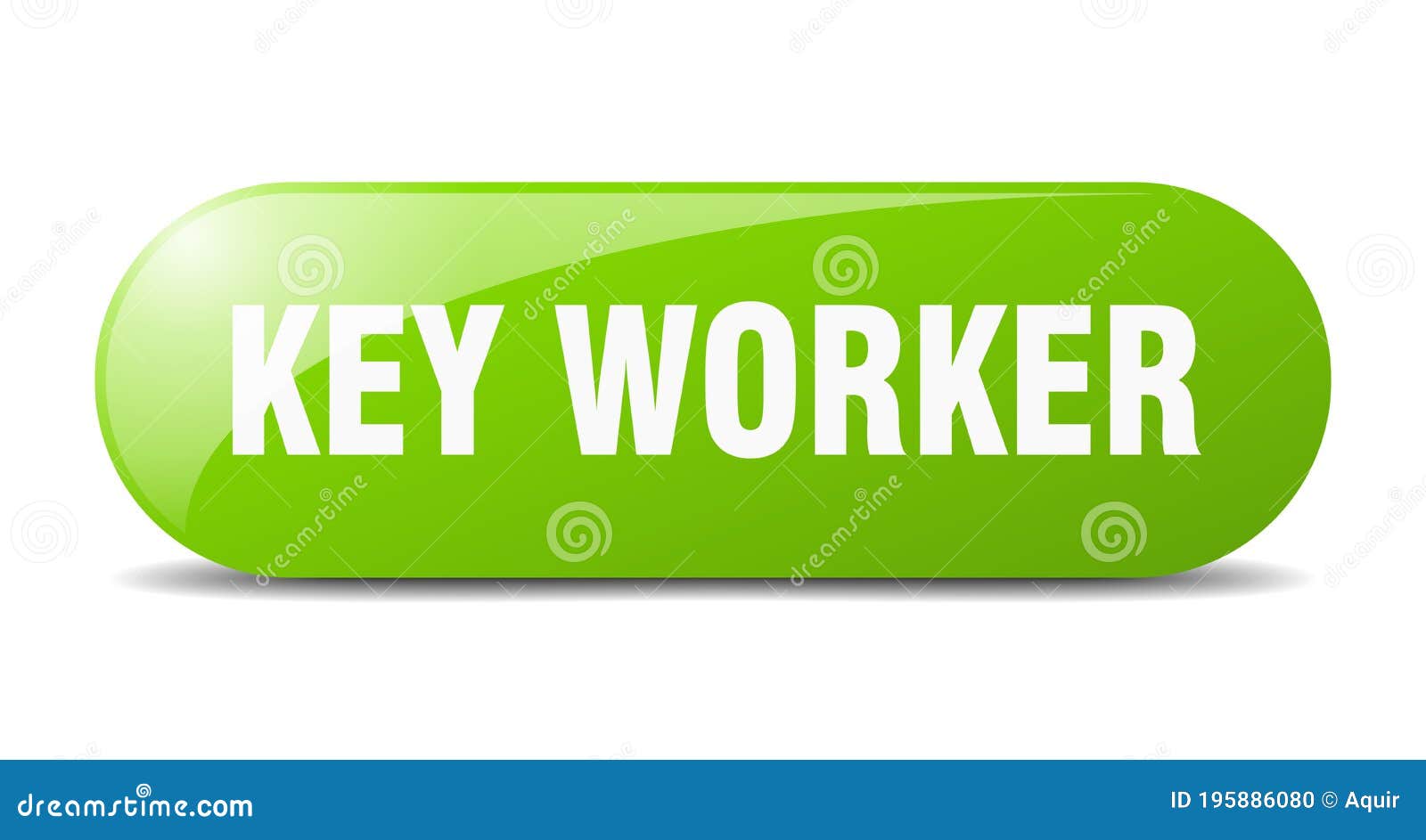 Key Worker Button. Sticker. Banner. Rounded Glass Sign Stock Vector ...