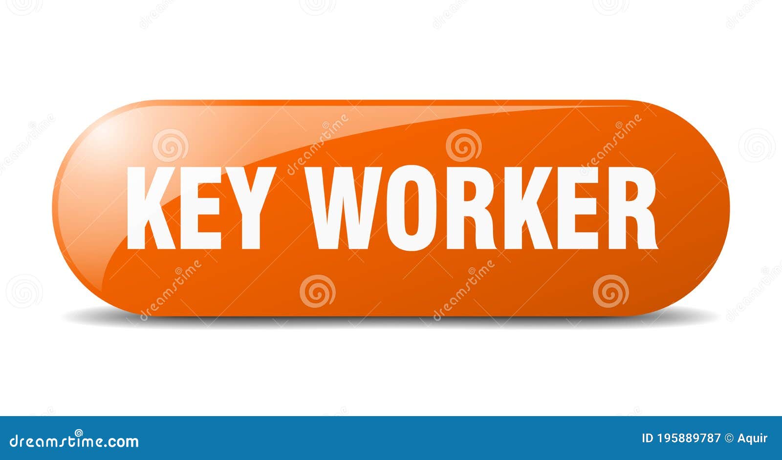 Key Worker Button. Sticker. Banner. Rounded Glass Sign Stock Vector ...
