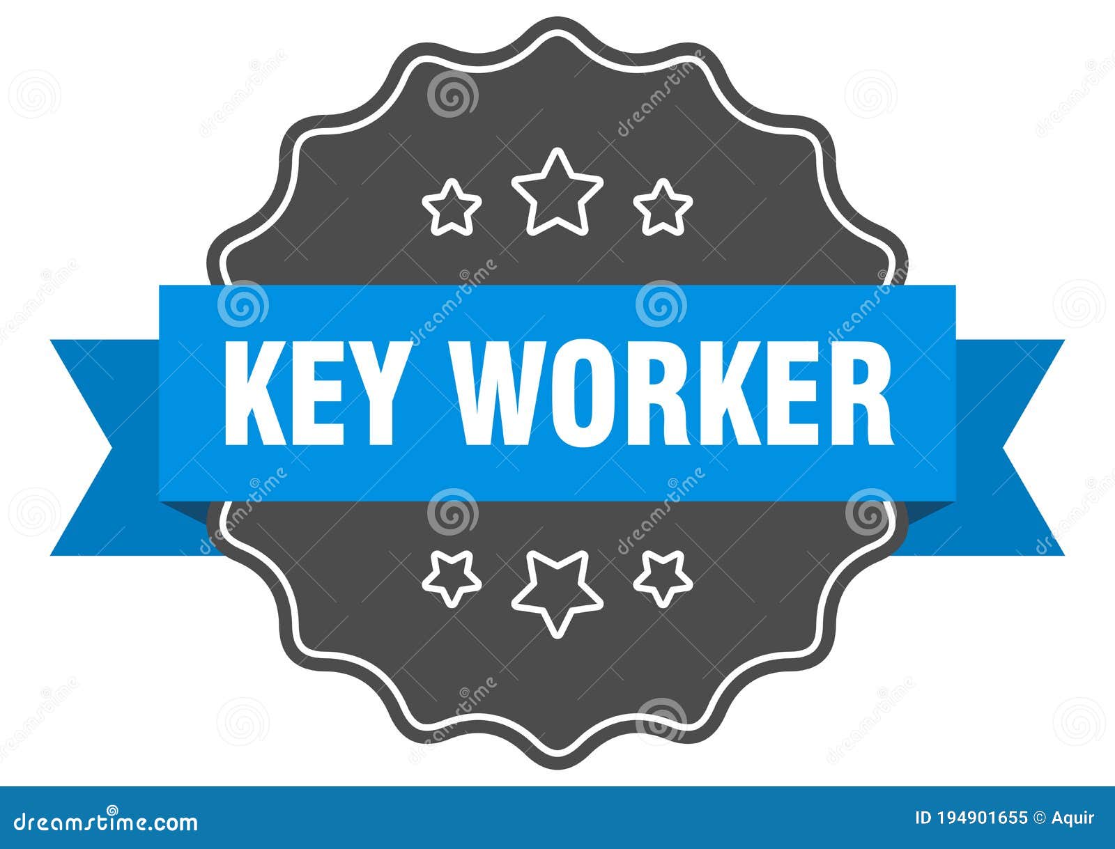 Key Worker Label. Key Worker Isolated Seal. Sticker. Sign Stock Vector ...