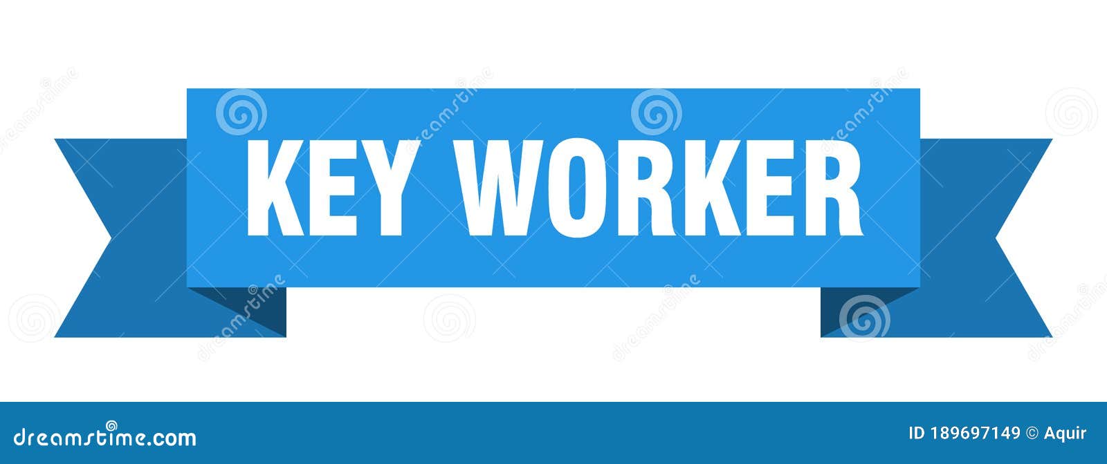 Key Worker Ribbon. Key Worker Isolated Band Sign Stock Vector ...