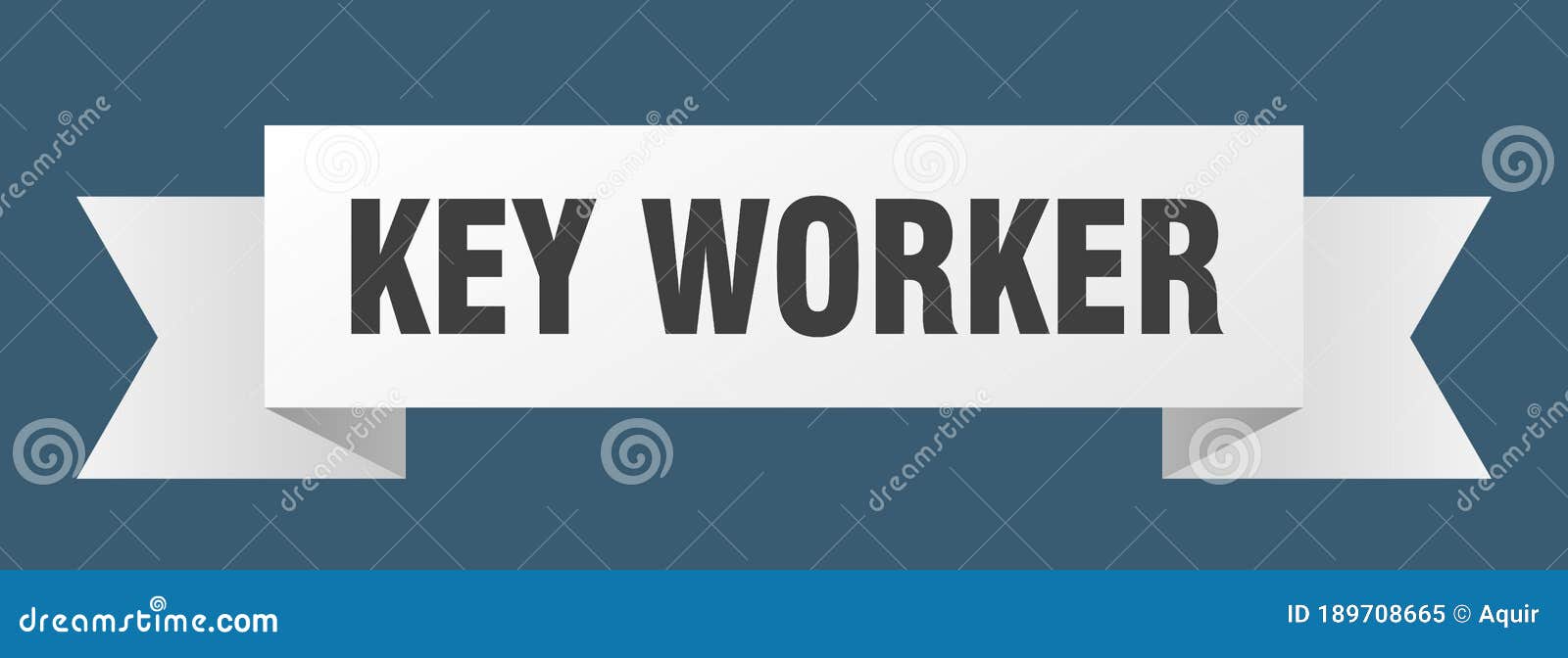 Key Worker Ribbon. Key Worker Isolated Band Sign Stock Vector ...