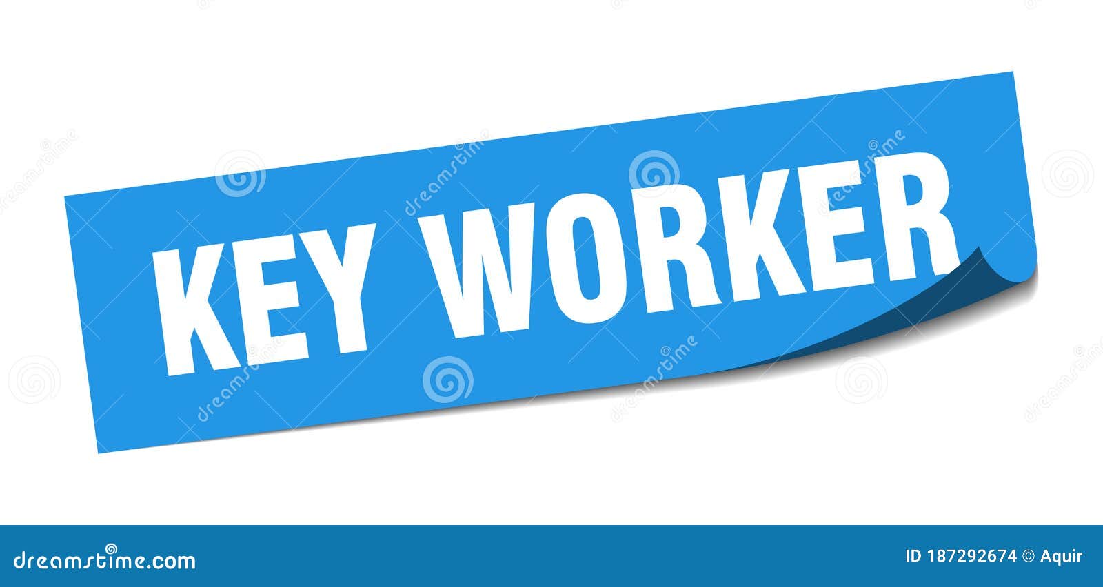 Key Worker Sticker. Key Worker Square Isolated Sign Stock Vector ...