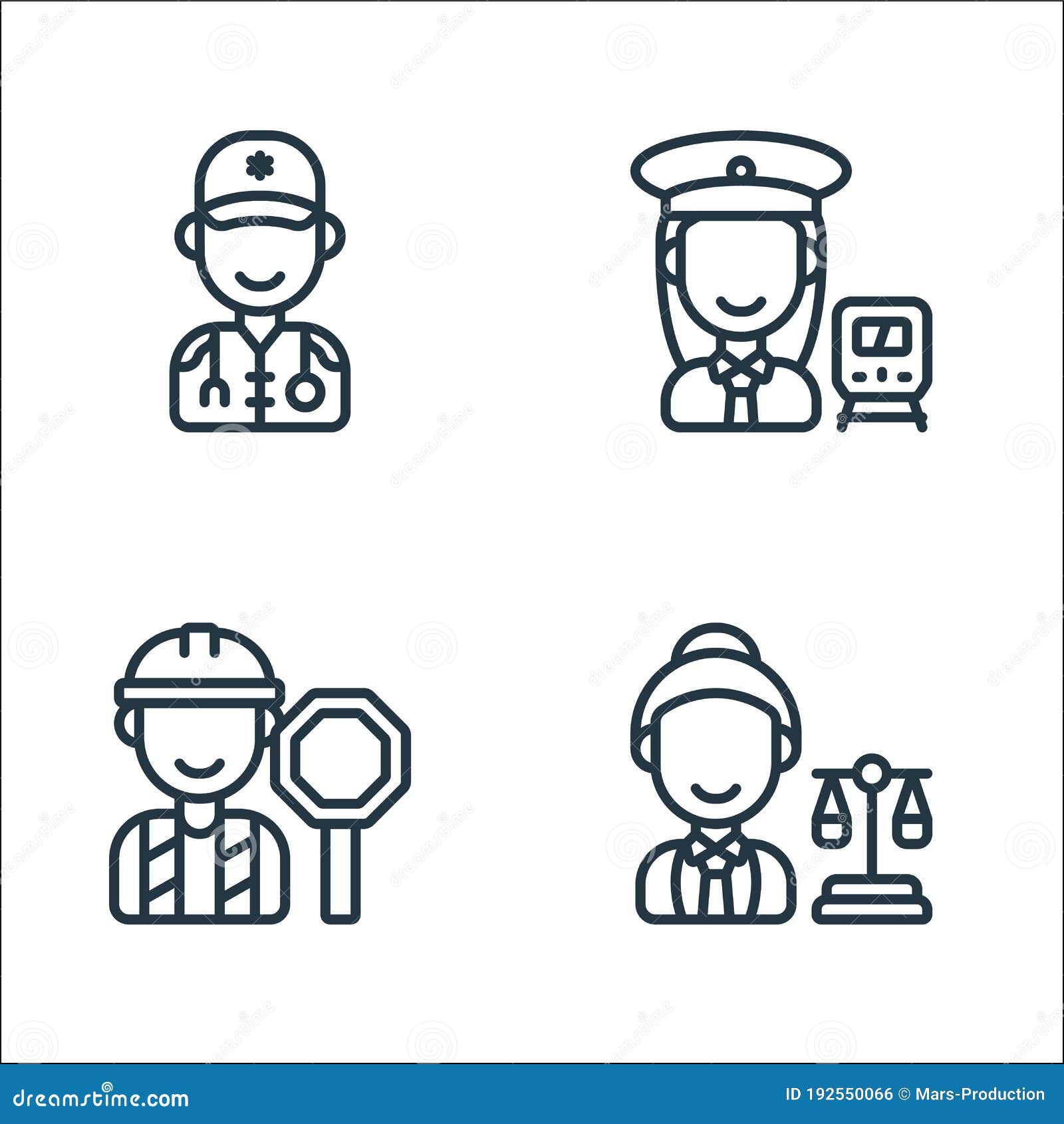 Key Workers Line Icons. Linear Set. Quality Vector Line Set Such As ...