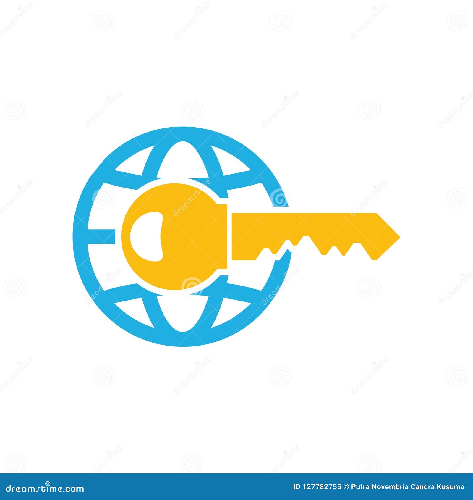 Key World Logo Icon Design stock vector. Illustration of design - 127782755