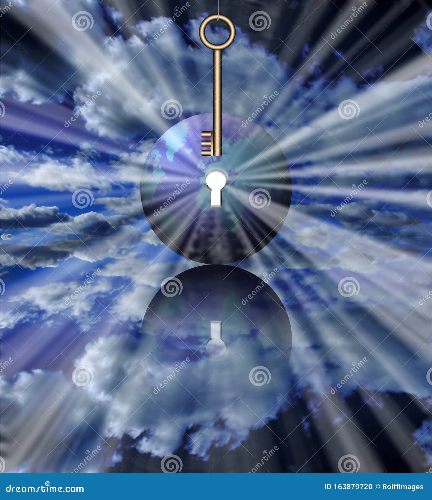 Key of World stock illustration. Illustration of rays - 163879720