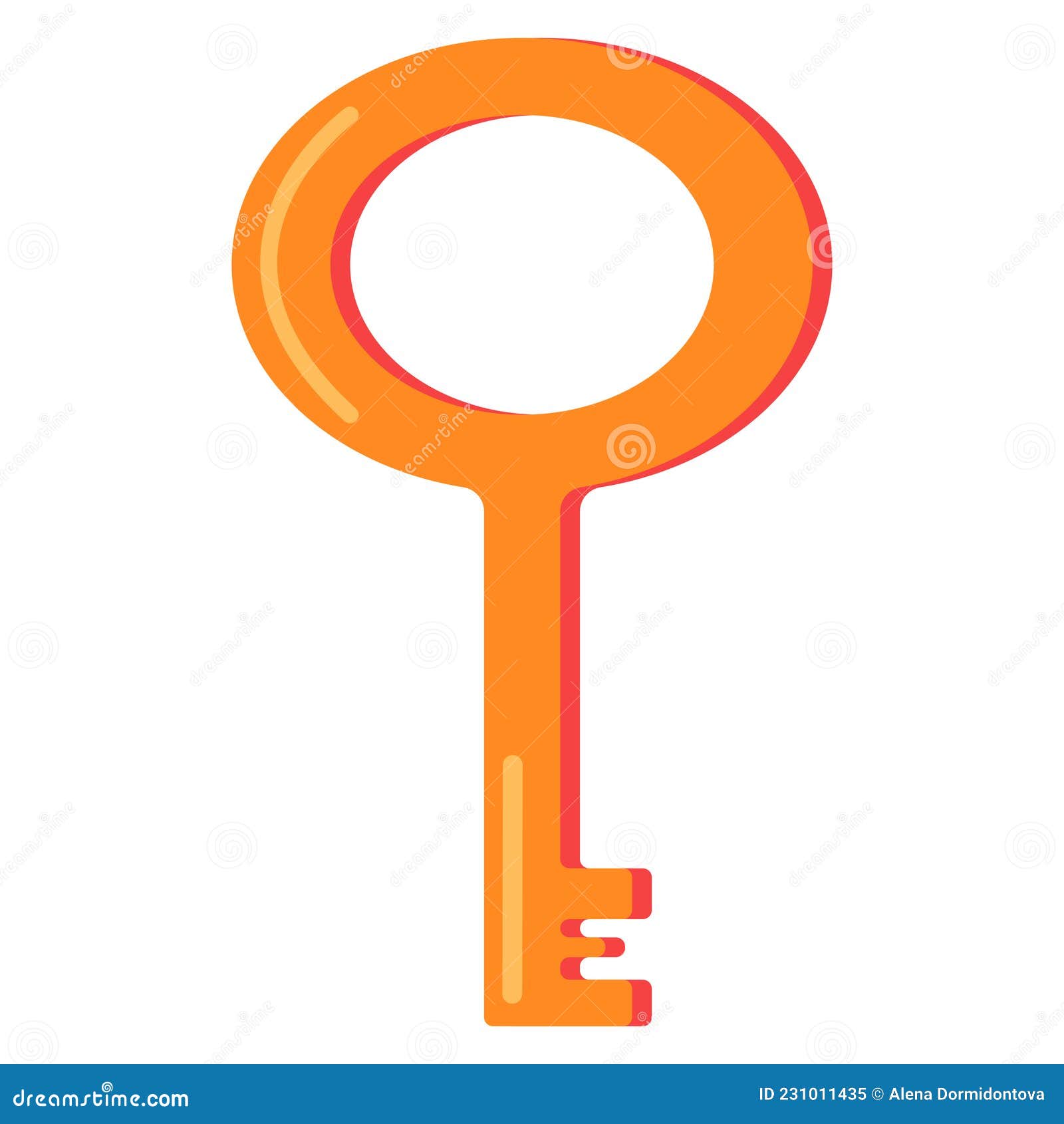 The Key is Yellow. Key for the Keyhole Stock Vector - Illustration of ...