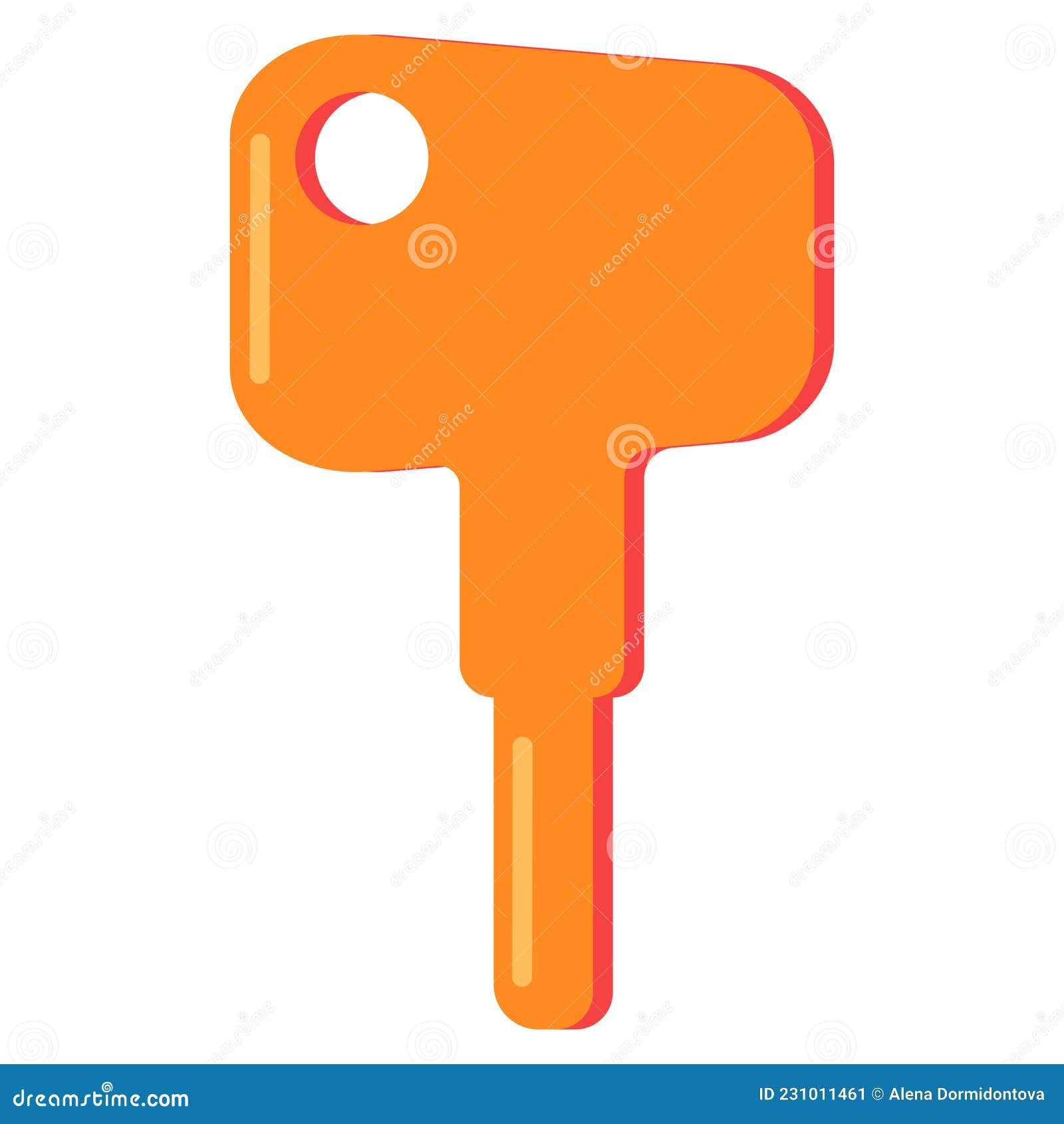The Key is Yellow. Key for the Keyhole Stock Vector - Illustration of ...