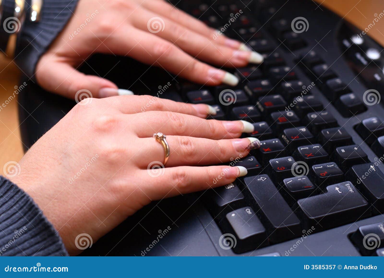 Keyboard stock image. Image of office, computer, person - 3585357