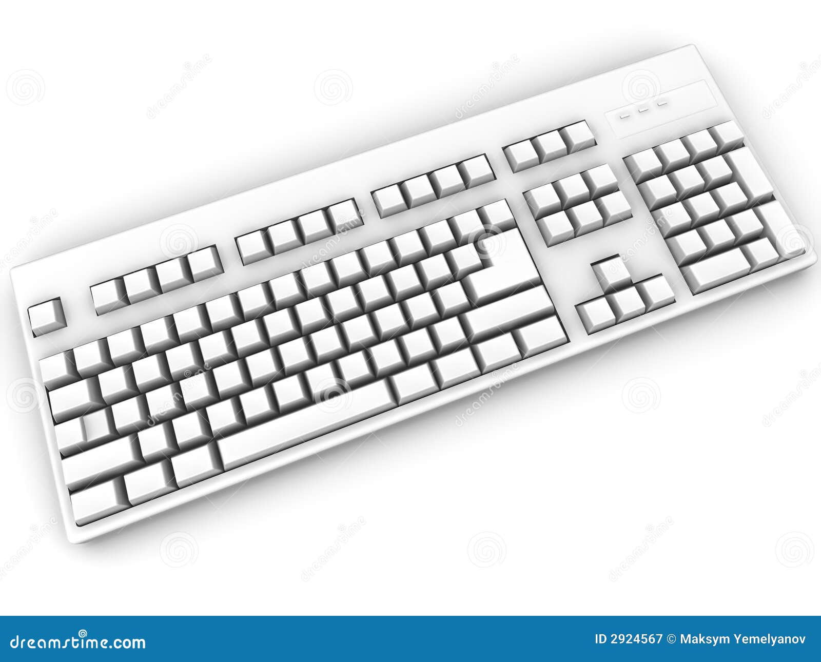 Keyboard. 3d stock illustration. Illustration of close - 2924567