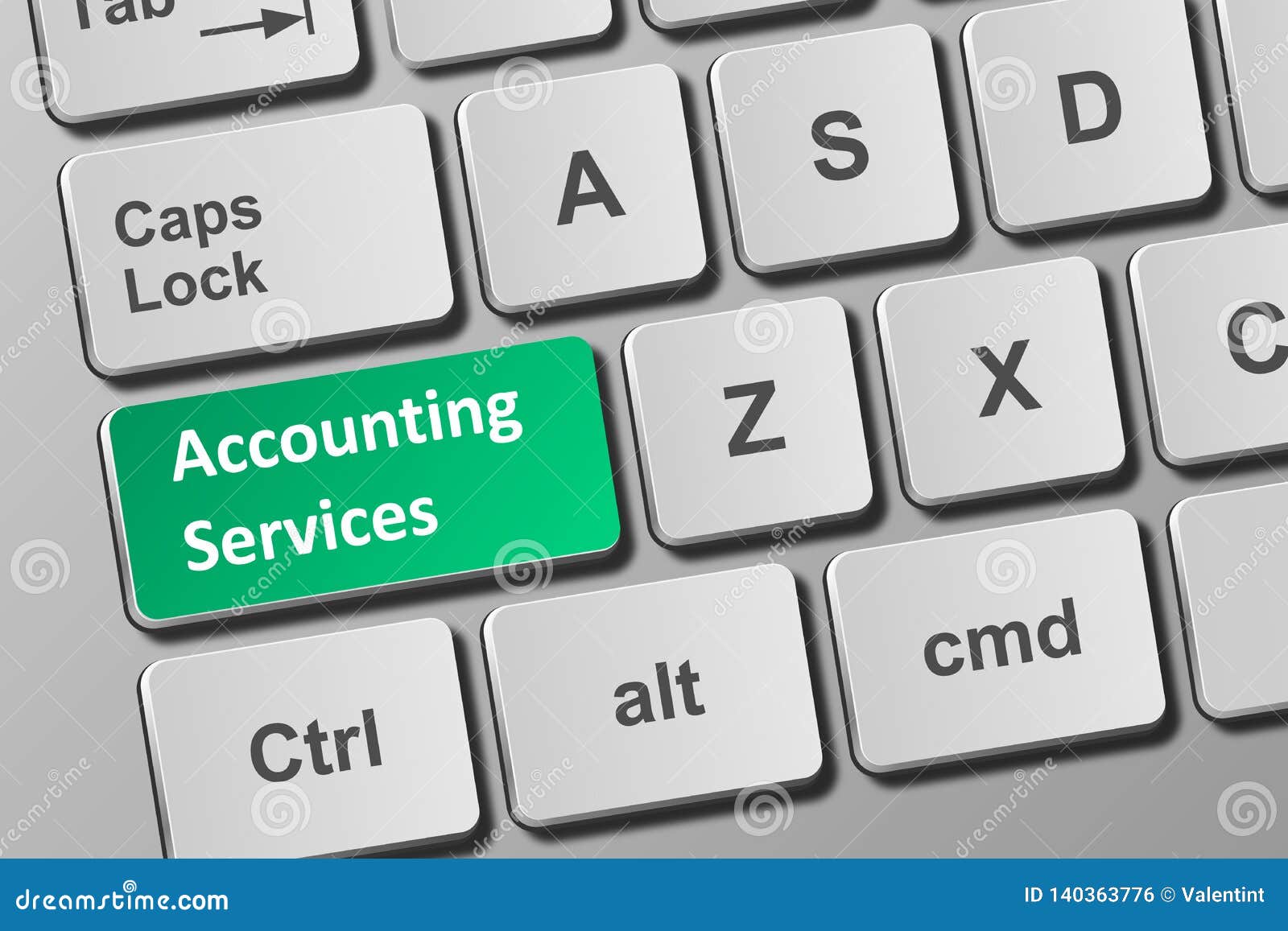 Keyboard with Accounting Services Button Stock Illustration ...