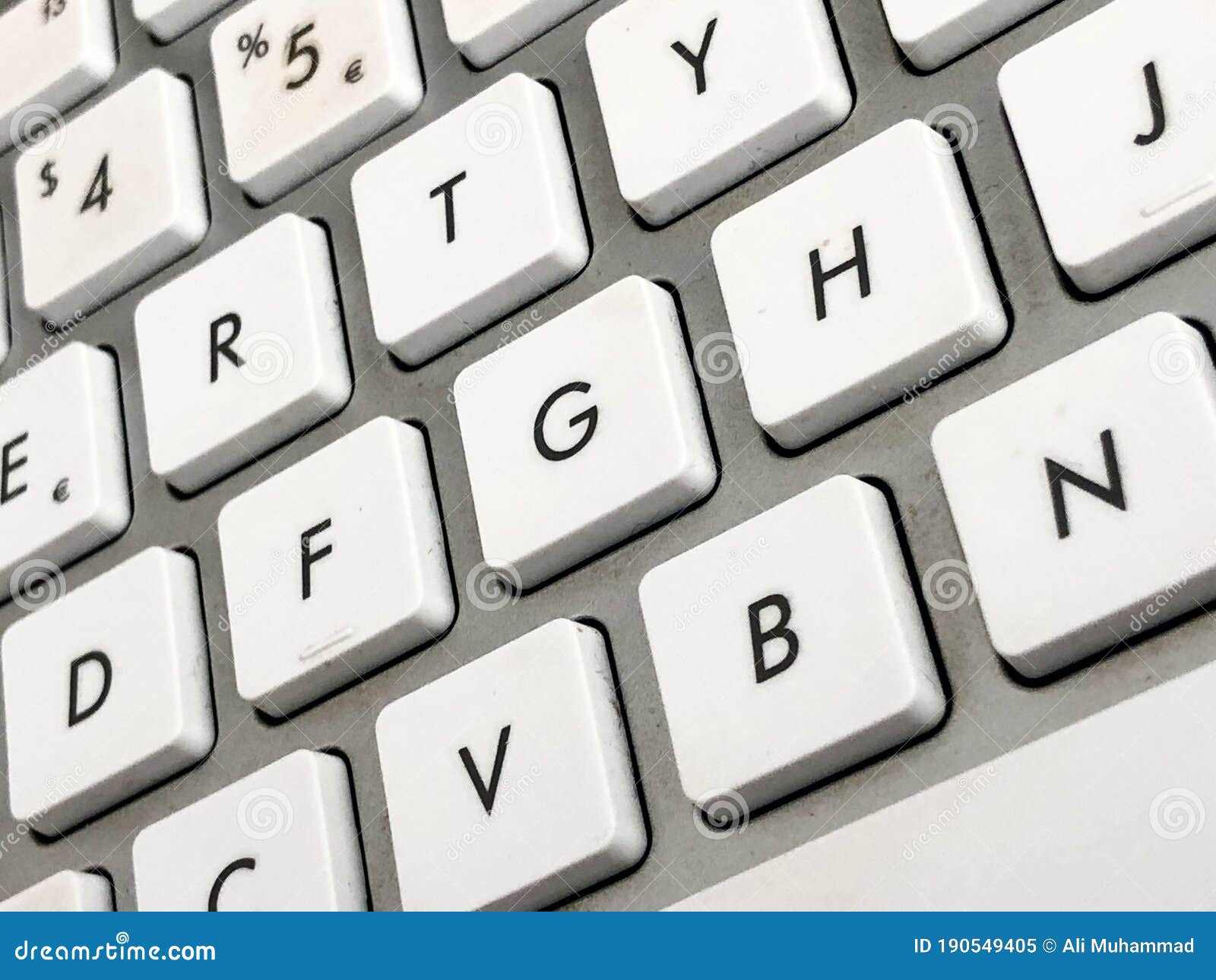 Keyboard Alphabets Close View Stock Image - Image of technology, board ...